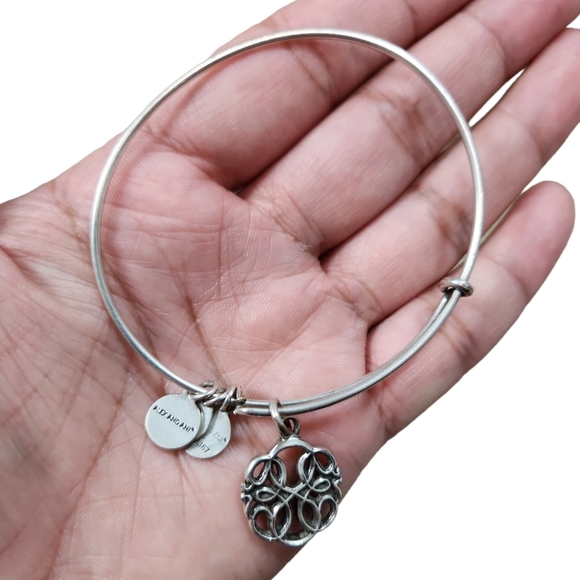Alex and Ani | Jewelry | Alex And Ani Path Of Life Charm Bangle Bracelet Rafaelian Silver Finish ...